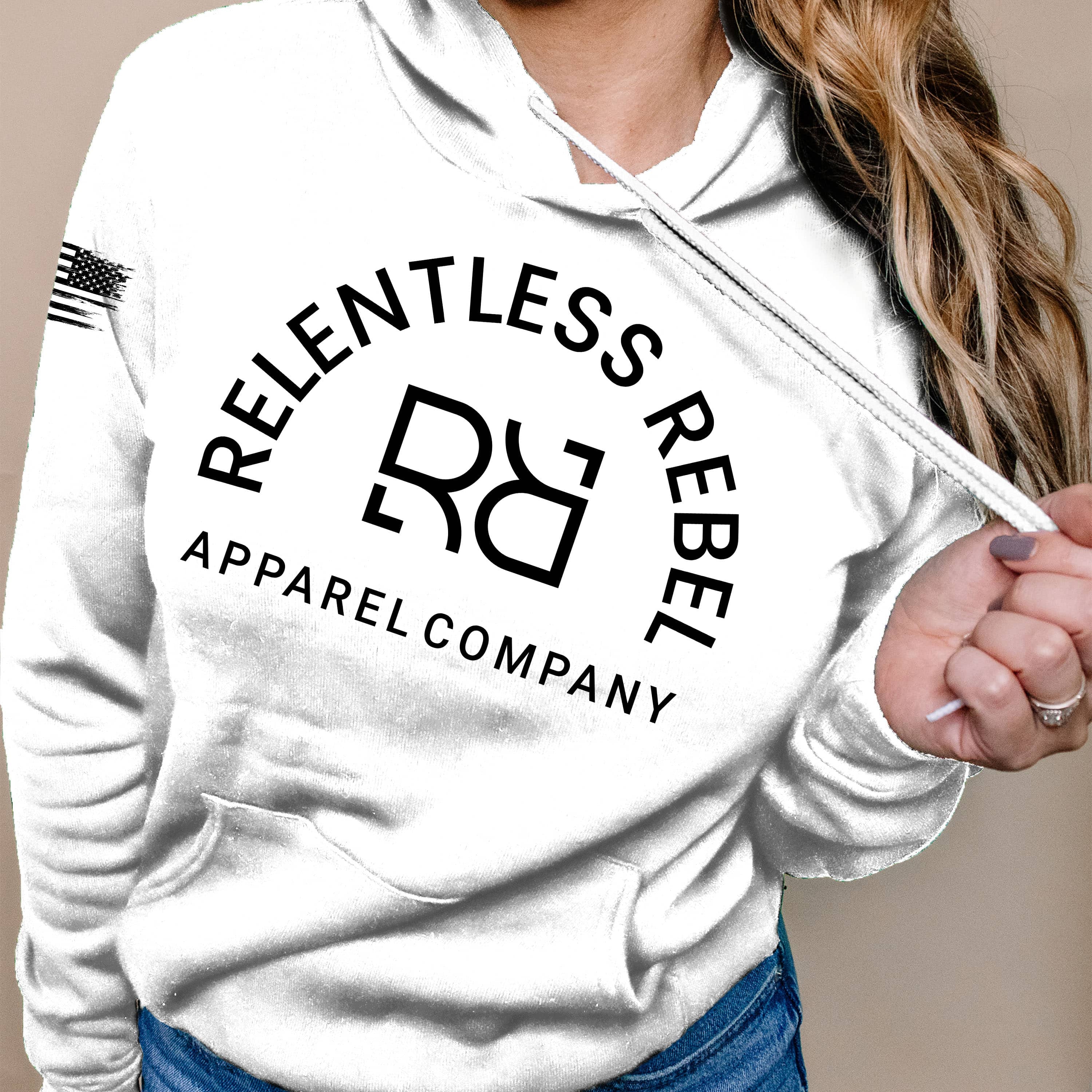 Relentless Rebel Apparel | Front | White | Women's Hoodie
