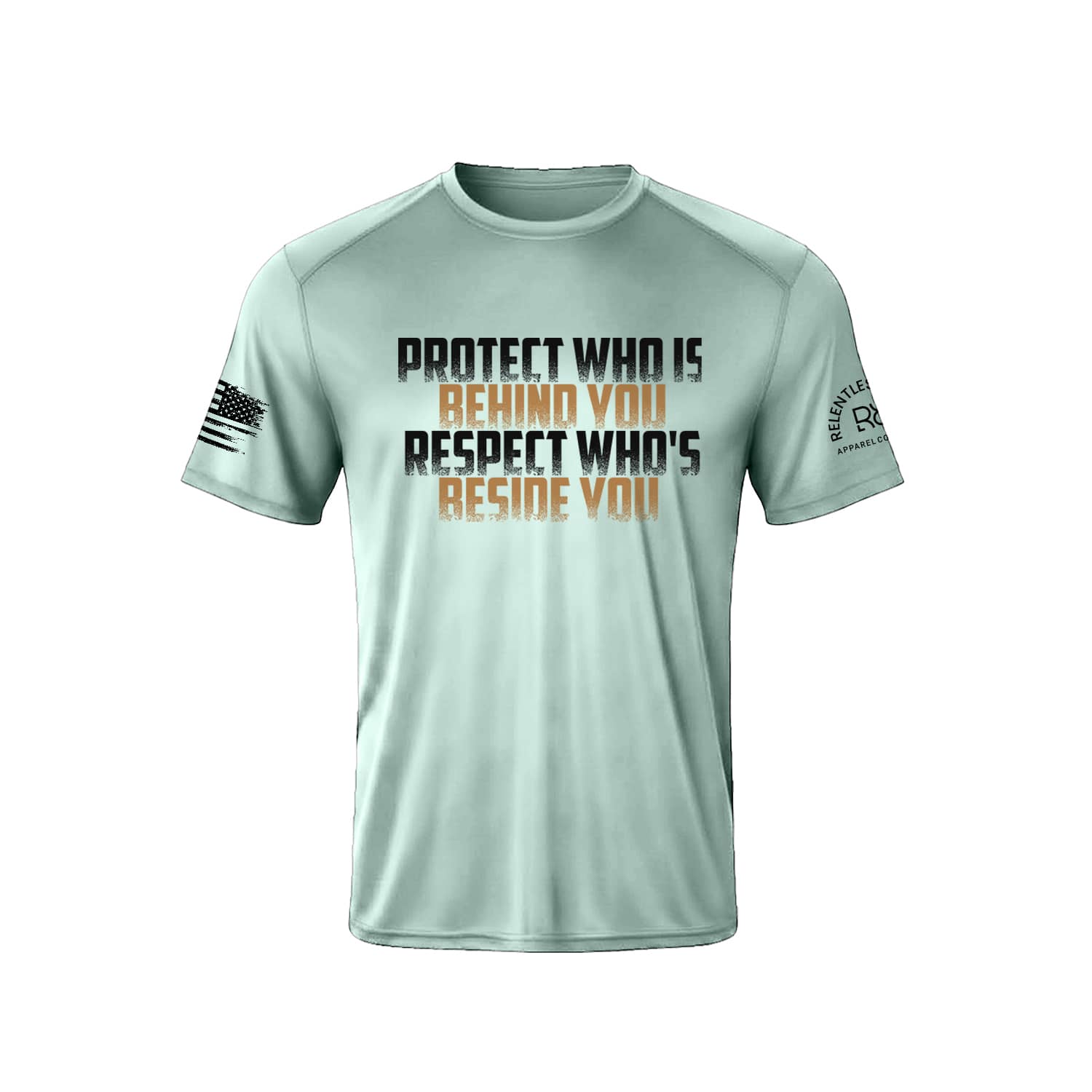 Protect Who Is Behind You... | Front | Men's Dry Fit Short Sleeve | UP ...