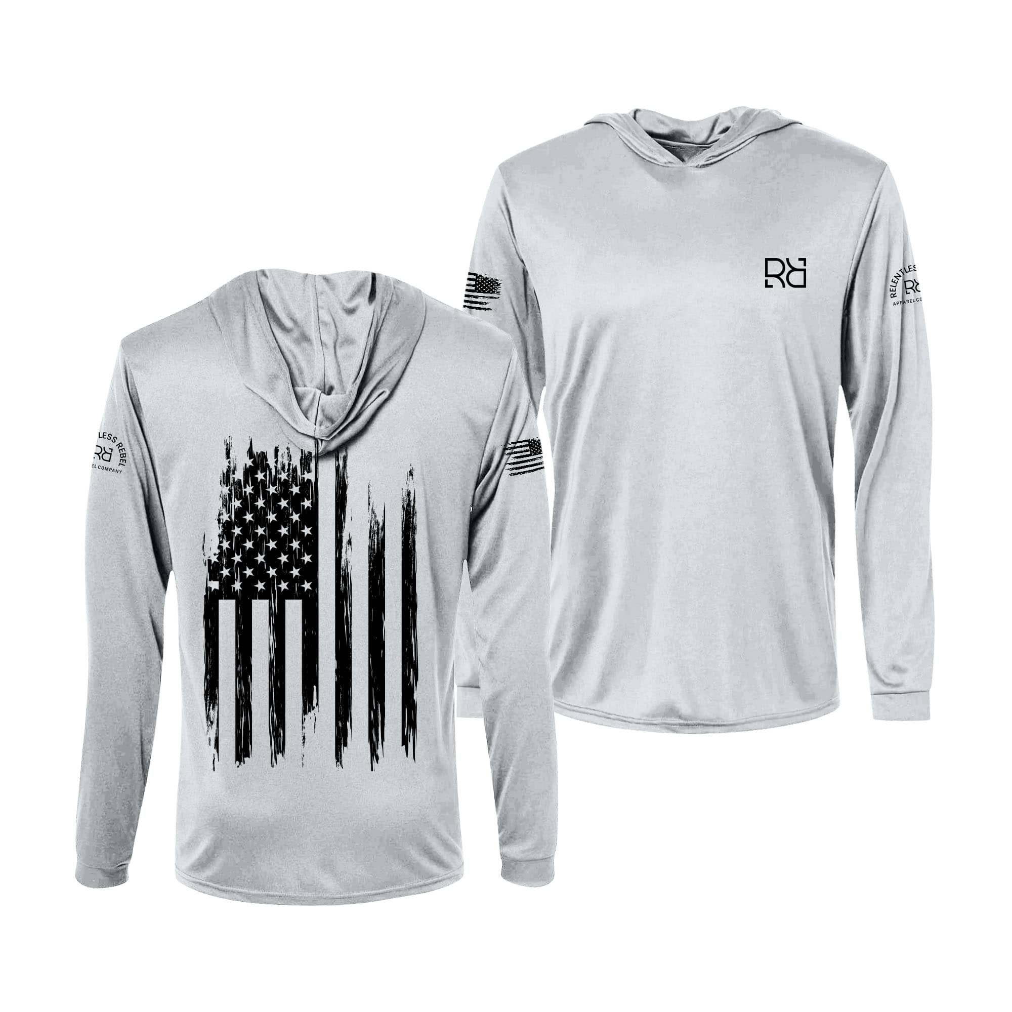 Rebel Patriot Flag | Men's Dry Fit Hooded Long Sleeve | UPF50 ...