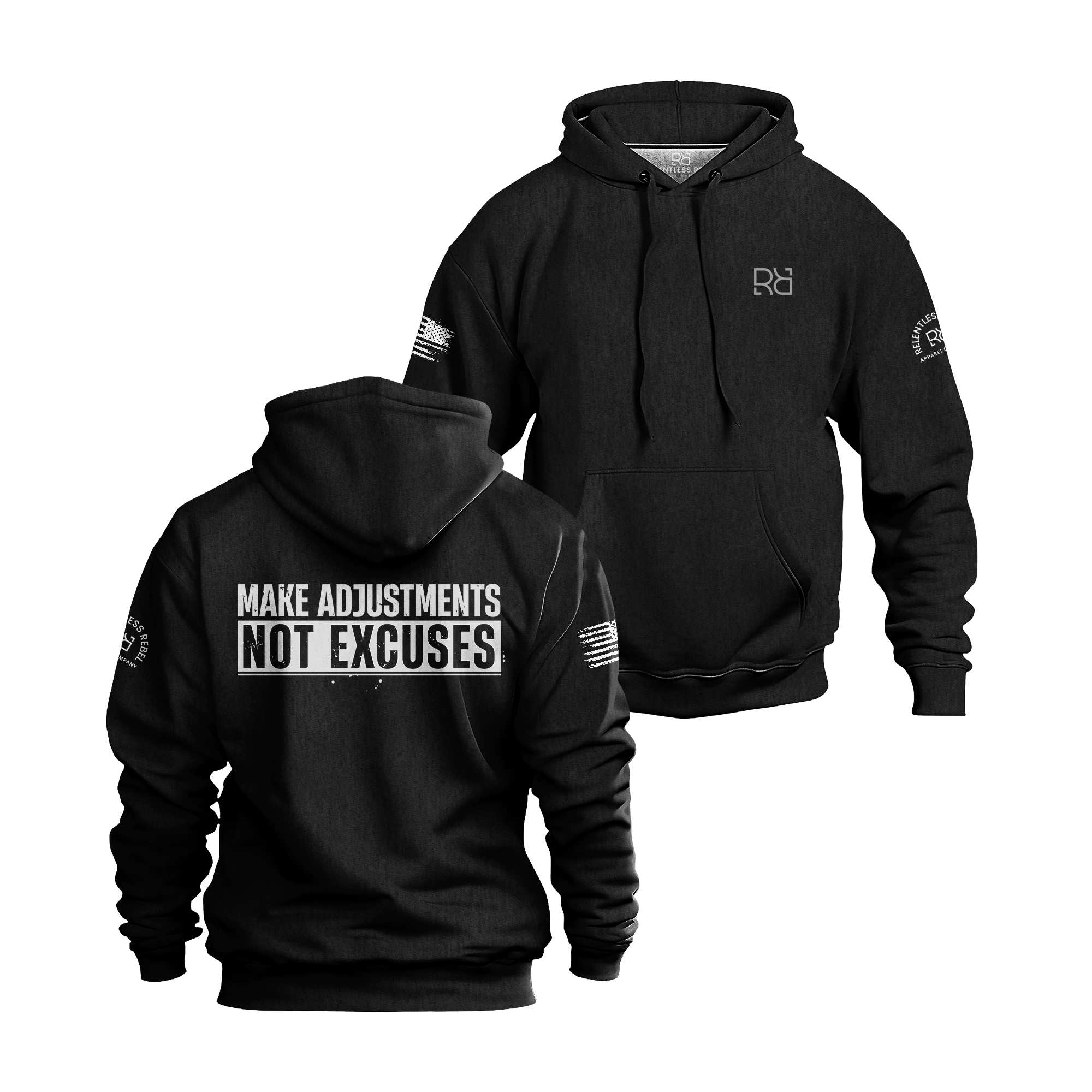 Make Adjustments Not Excuses | Men's Hoodie and Full-length Sweatpants ...