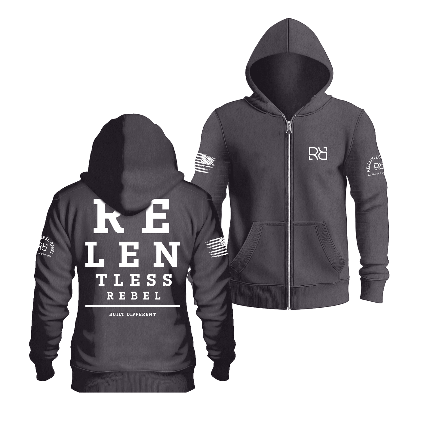 Relentless Rebel - Rebel Vision | 2 | Zip Up Hoodie
