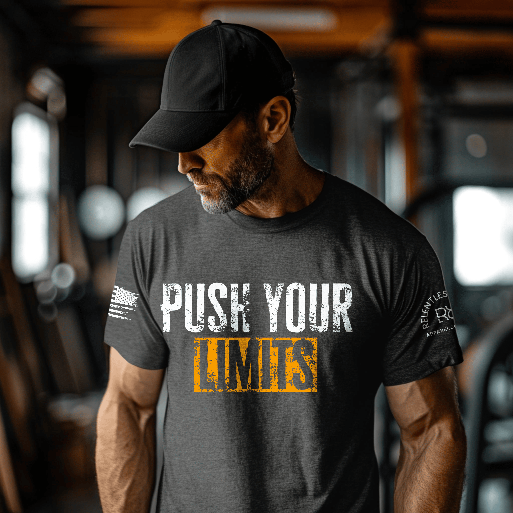Push Your Limits | Front | 2 | Premium Men's Tee – Relentless Rebel Apparel