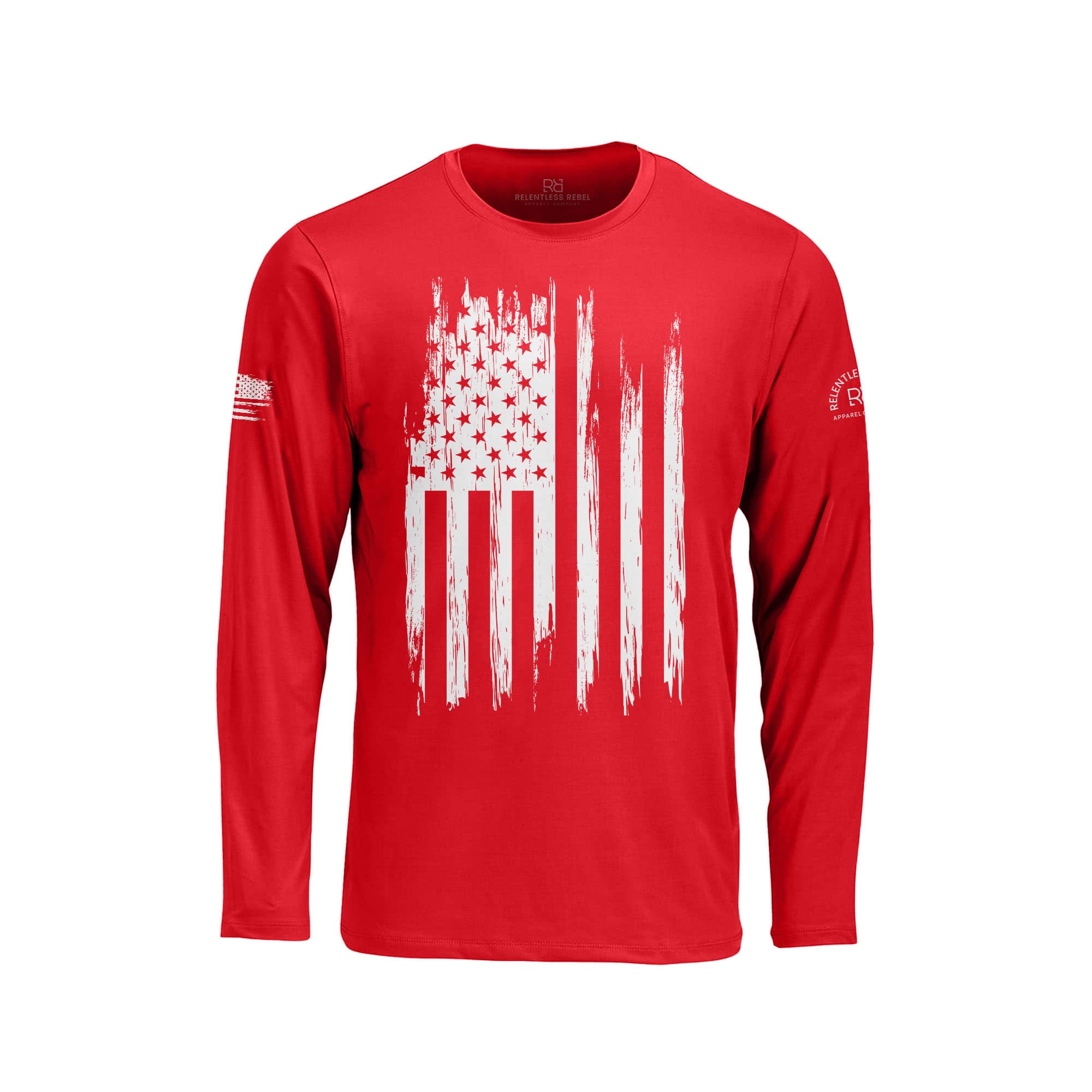 Rebel Patriot Flag | Front | Men's Dry Fit Long Sleeve | UPF50 ...