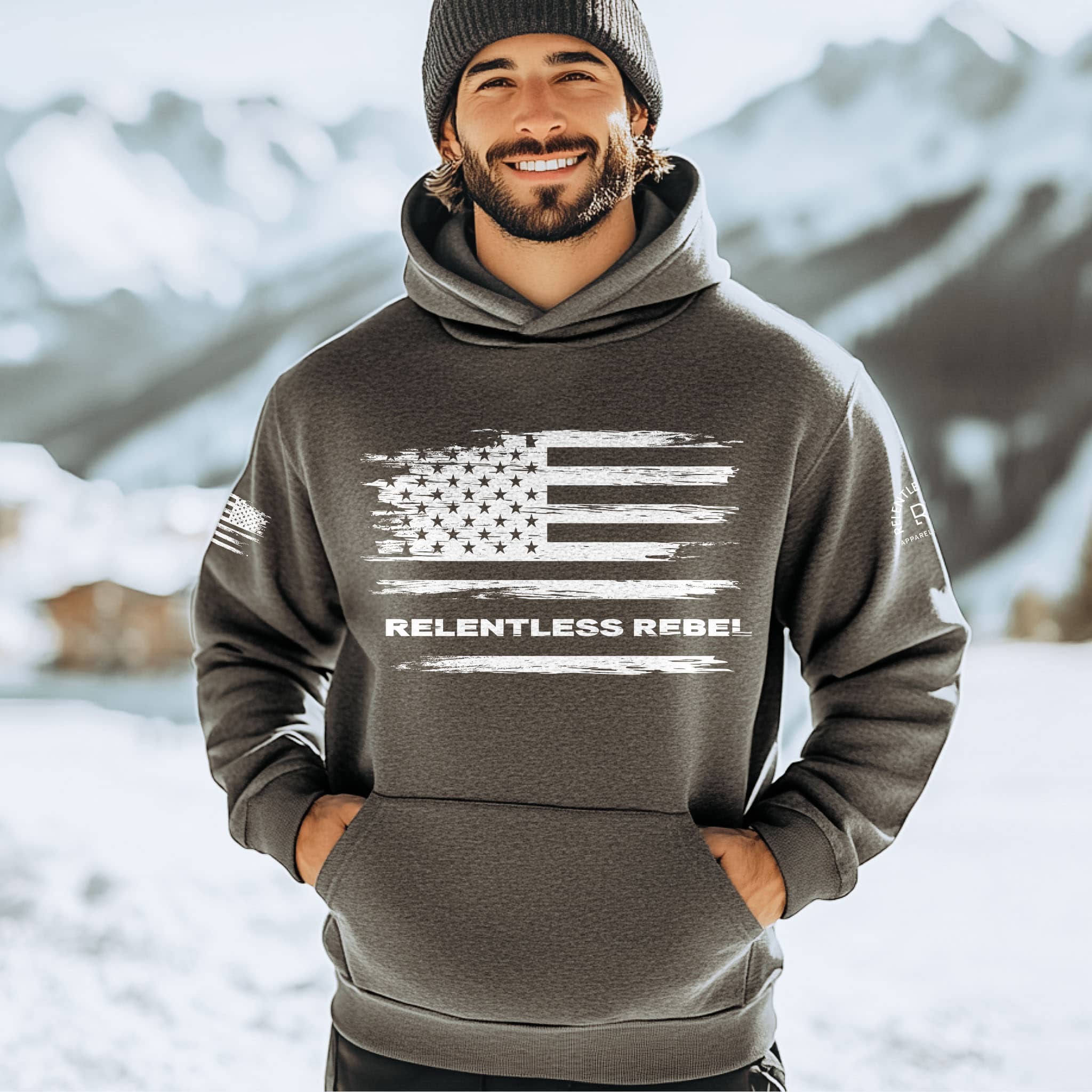 Relentless Rebel Flag | Front | Men's Hoodie – Relentless Rebel Apparel