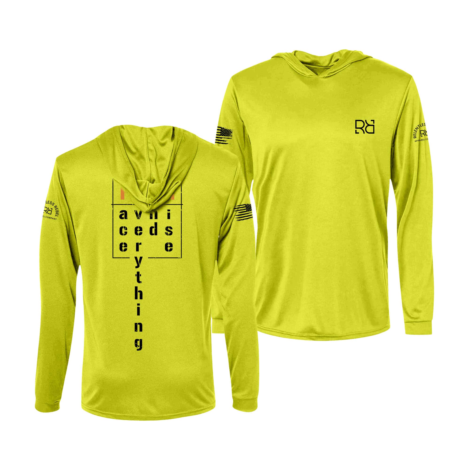 FEAR | Men's Dry Fit Hooded Long Sleeve | UPF50 – Relentless Rebel Apparel
