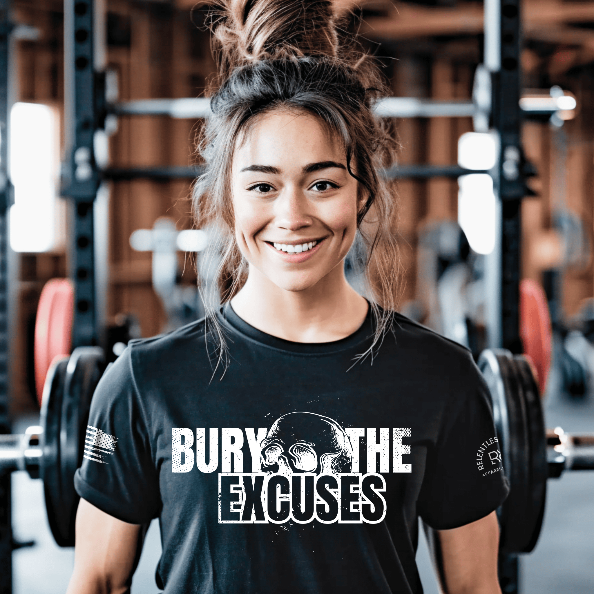 Bury The Excuses® | Front | Women's Dry Fit Short Sleeve | UPF50 ...
