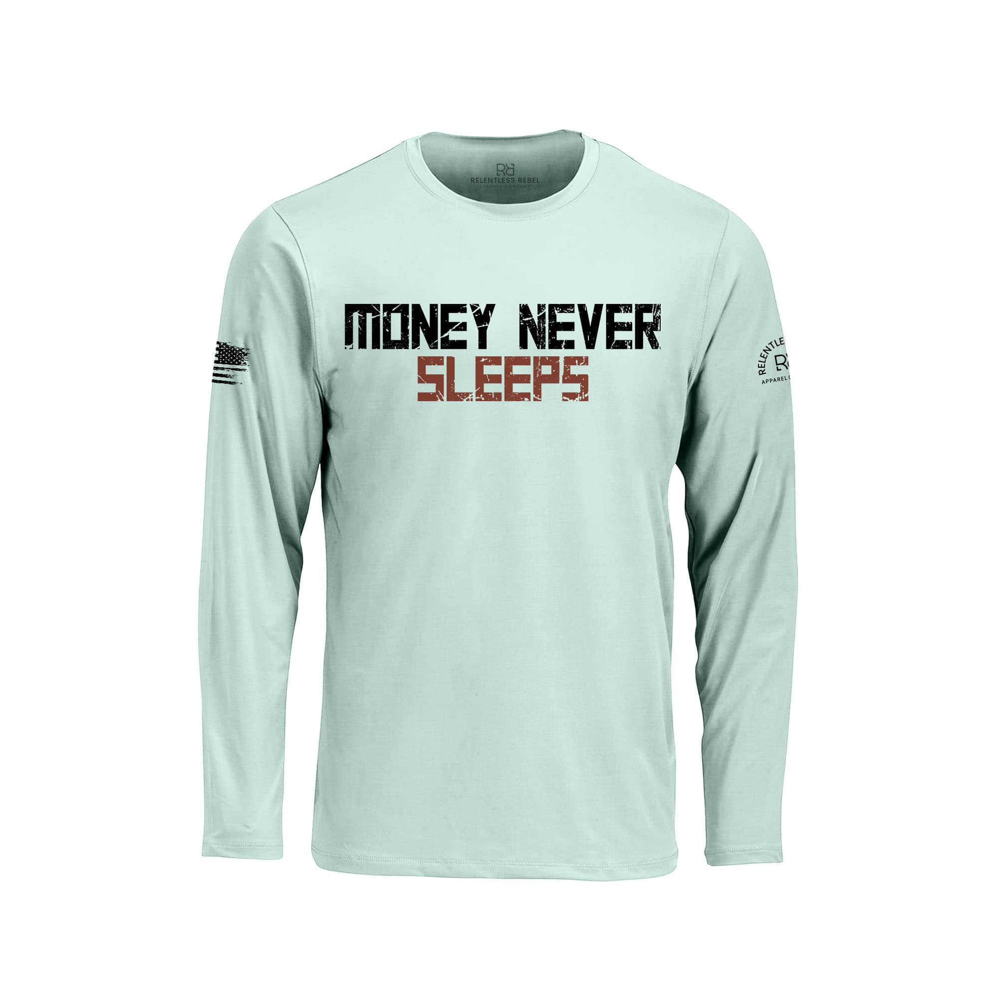 Money Never Sleeps | Front | Women's Dry Fit Long Sleeve | UPF50 ...