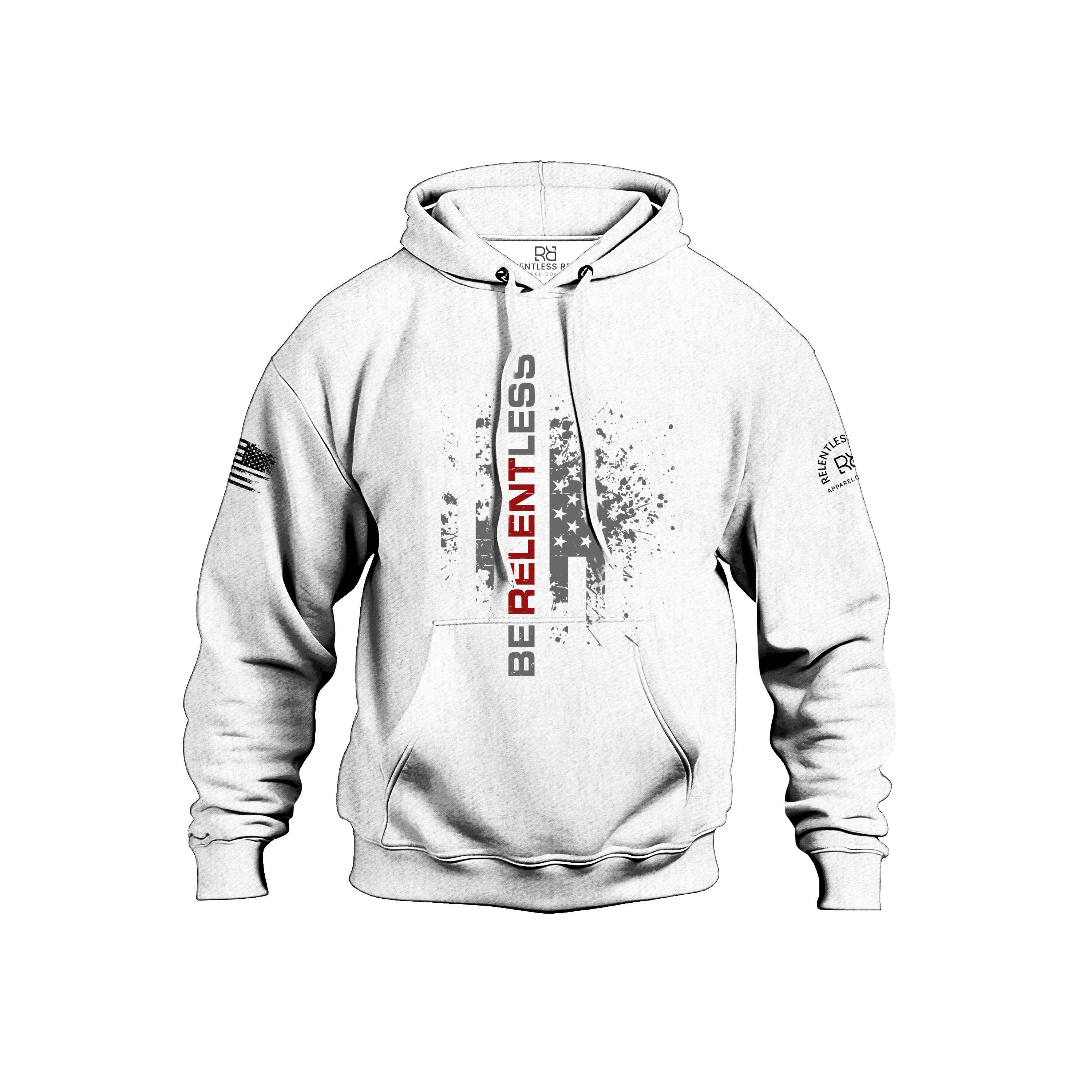 Be Relentless | Front | White | R | Men's Hoodie