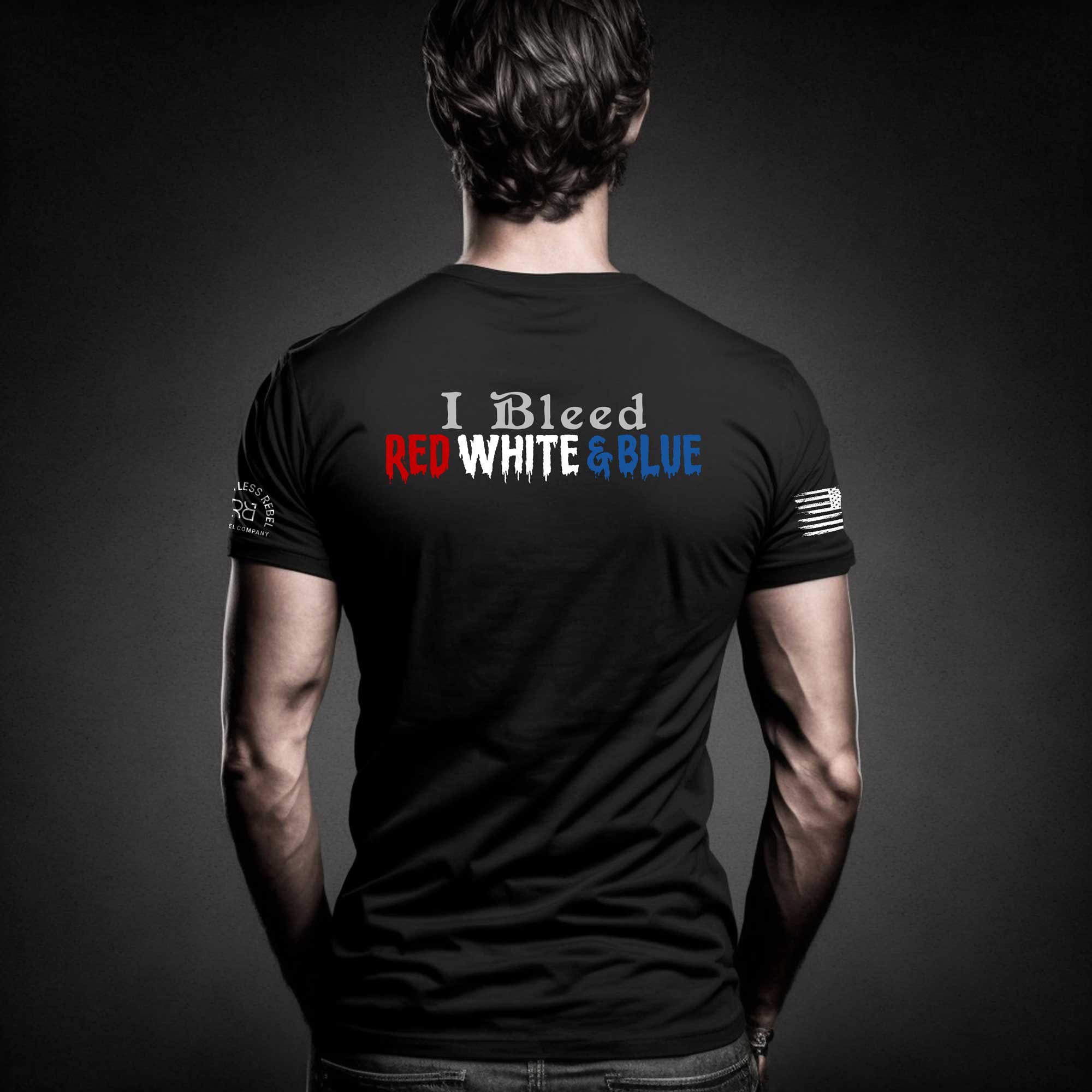 I Bleed RED WHITE & BLUE | 2 | Premium Men's Tee – Relentless Rebel Apparel